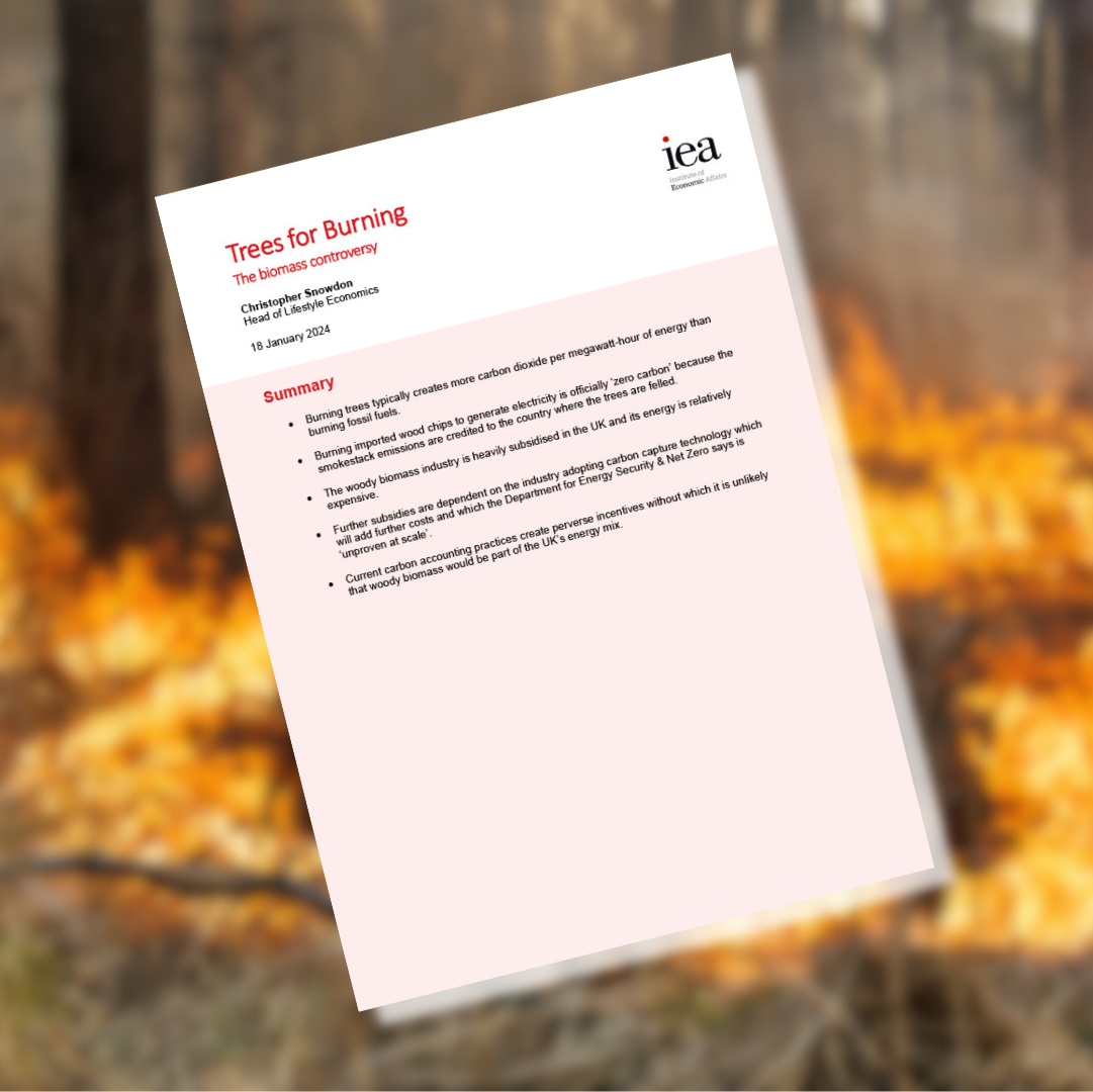 Trees for burning: the biomass controversy — Institute of Economic Affairs
